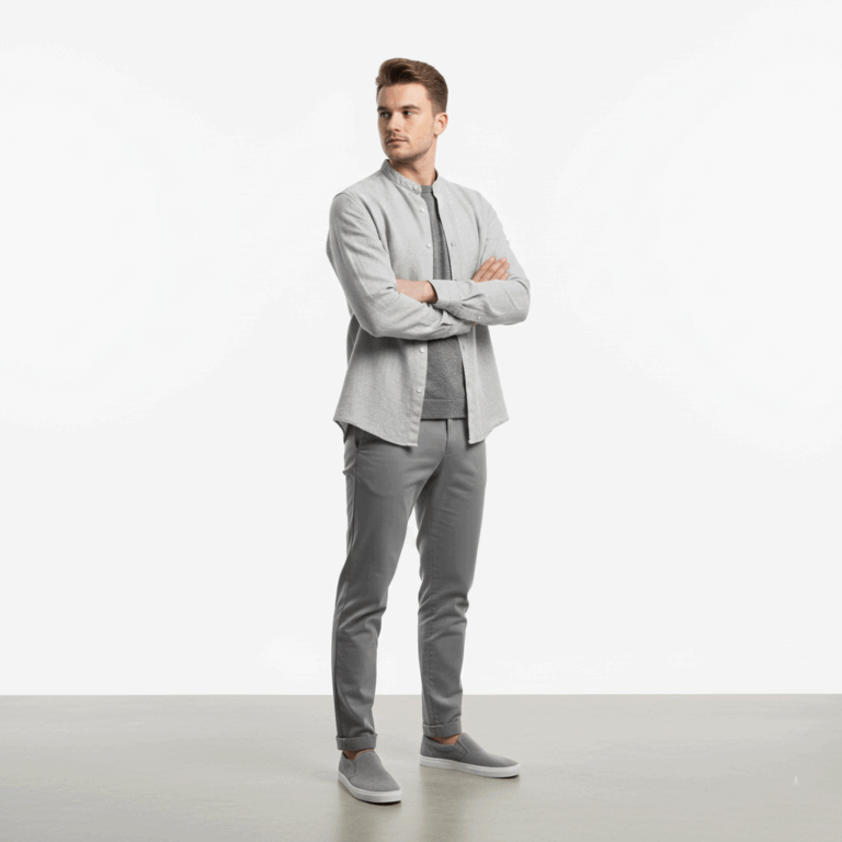 5 Posing ideas for photographs of minimalist monochrome outfits ...